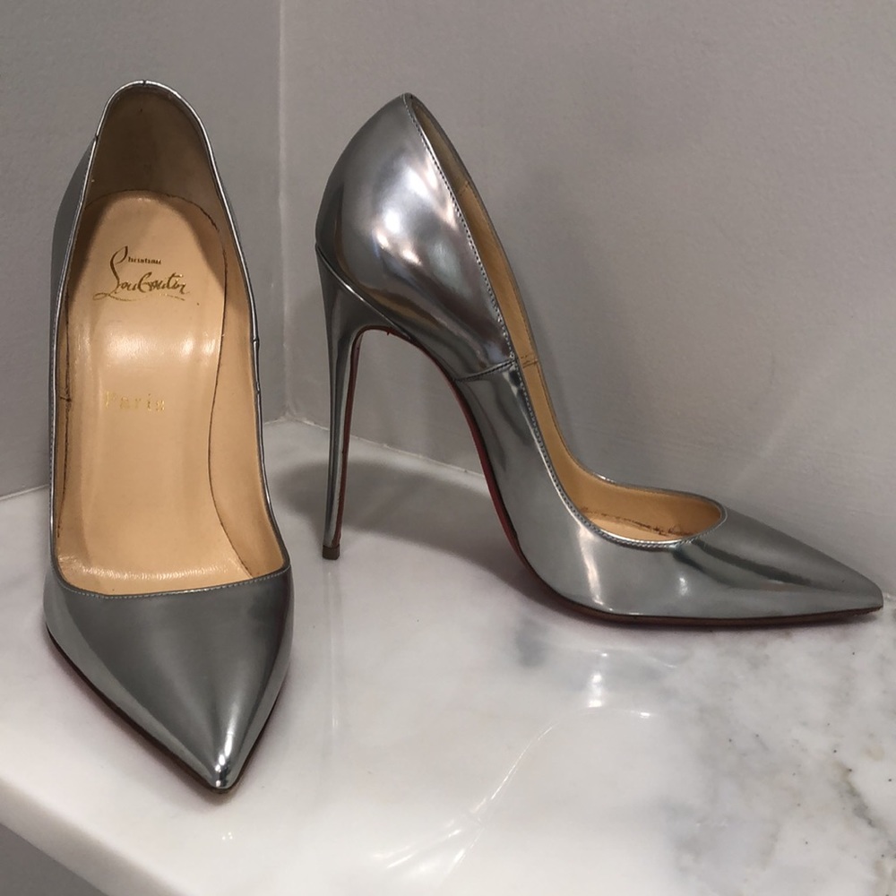 Christian Louboutin Silver Heels - Gem